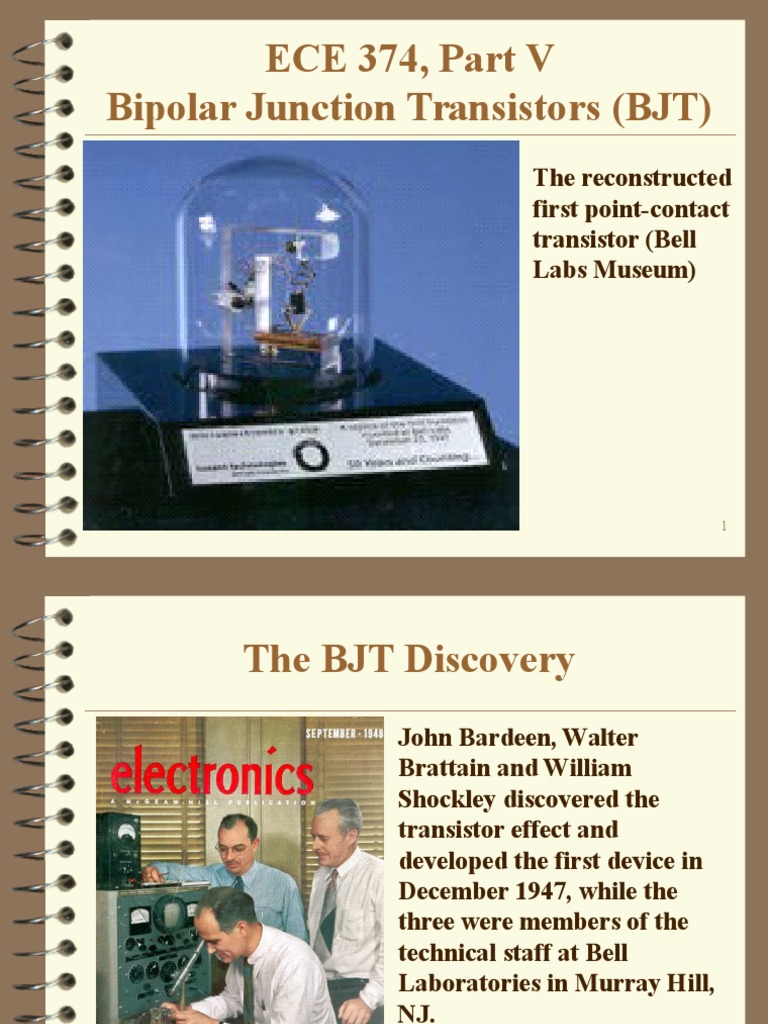 BJT: History and Operation Overview | PDF | Bipolar Junction Transistor ...