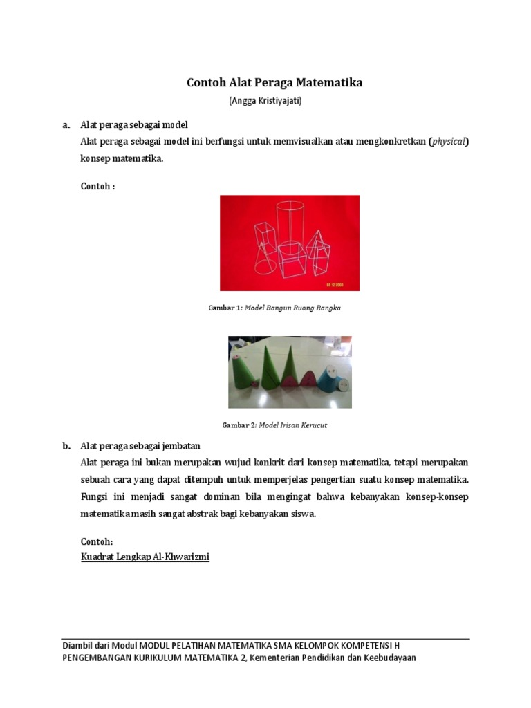 Contoh Alat Peraga Matematika PDF | PDF