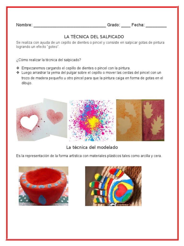 Act. Modelado y Salpicado | PDF