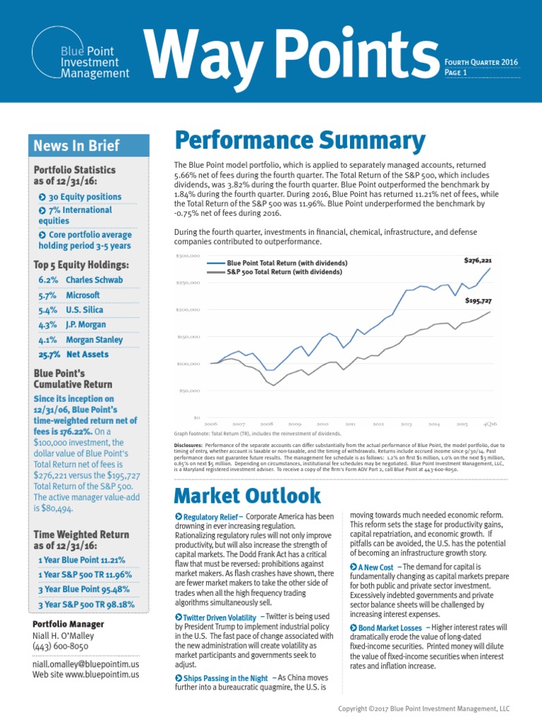 Performance Summary: Market Outlook | PDF | Investing | Economic Growth