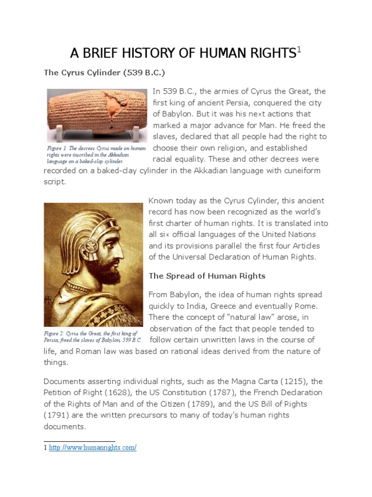 A Brief History of Human Rights | PDF | United States Bill Of Rights ...