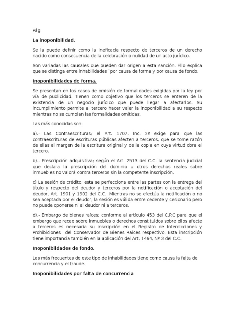 Inoponibilidad | PDF | Gobierno | Instituciones sociales