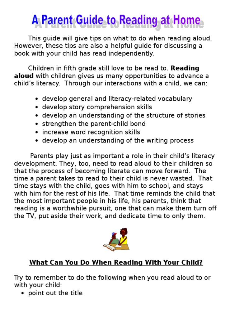 Reading Parent Guide | PDF | Reading (Process) | Literacy