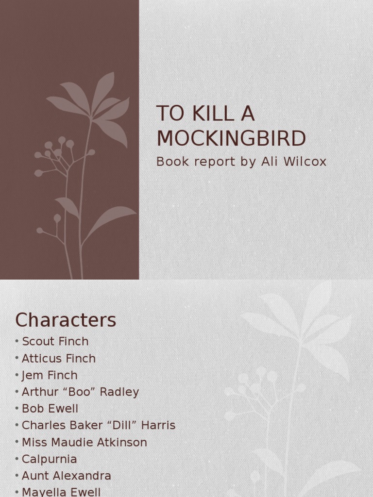 Example For PPT LP | PDF | To Kill A Mockingbird | Novels