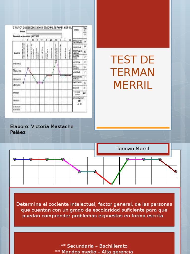 Terman Merril | Cociente de inteligencia | Comprensión | Prueba ...