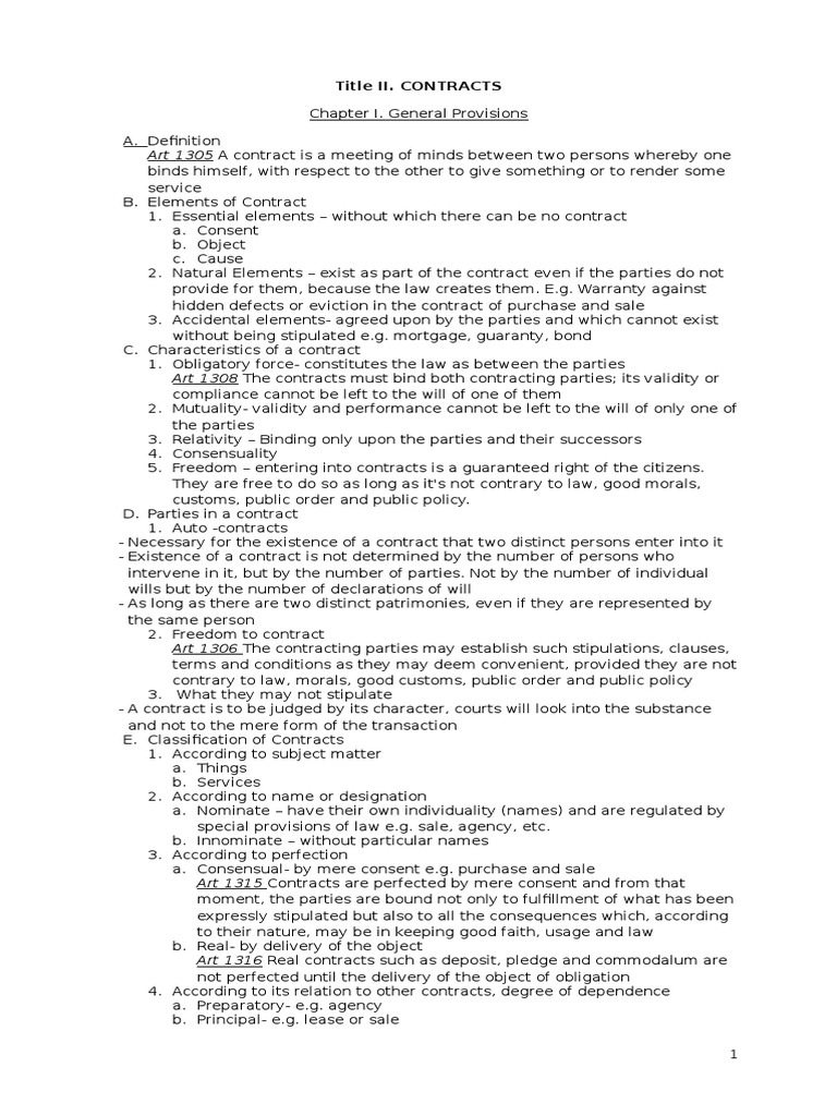 Title II Contracts | PDF | Rescission | Annulment