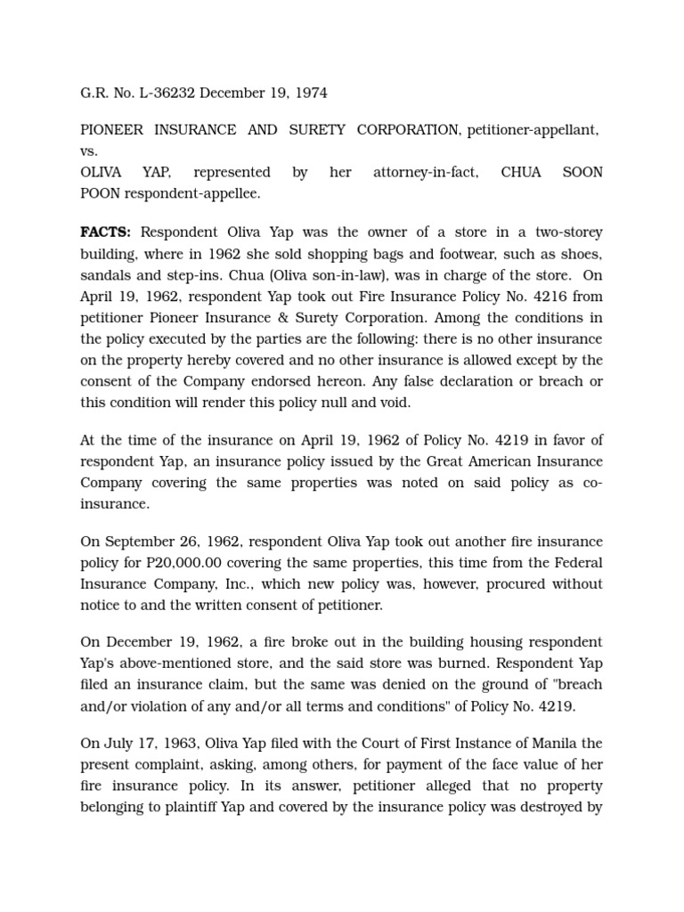 Insurance Case | PDF | Insurance Policy | Insurance