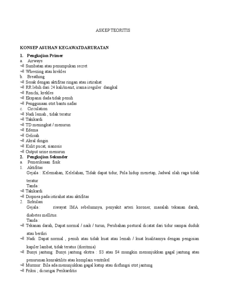 ASKEP TEORITIS Nstemi | PDF