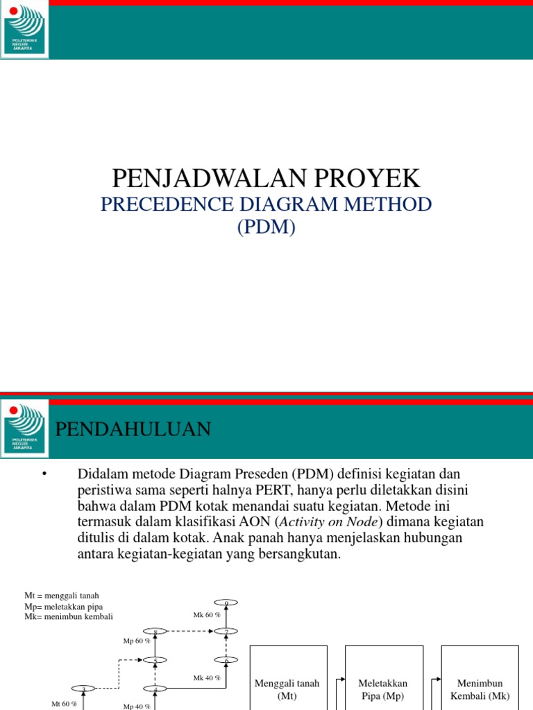PDM: Metode Penjadwalan Proyek | PDF