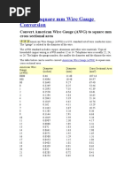 AWG Wire Chart, Aught, MCM Kcmil, US Inch, and Metric Wire Sizes | PDF ...