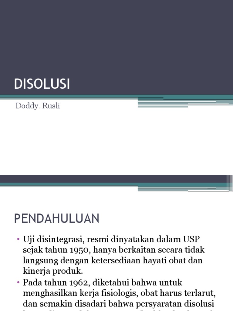 DISOLUSI | PDF