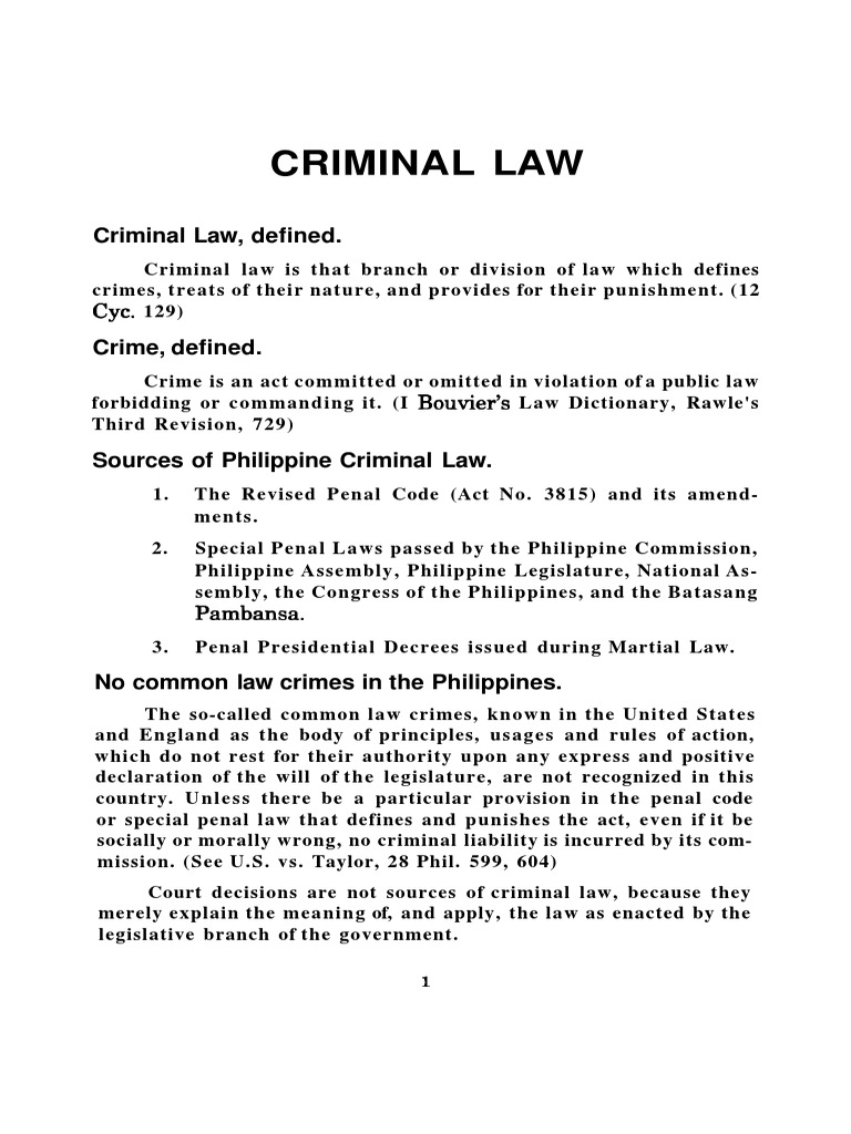 Revised Penal Code - Book 1 - Reyes | PDF | Ex Post Facto Law | Court ...