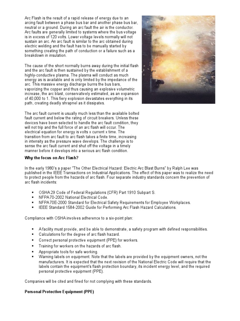 Why The Focus On Arc Flash? | PDF | Electric Arc | Fuse (Electrical)