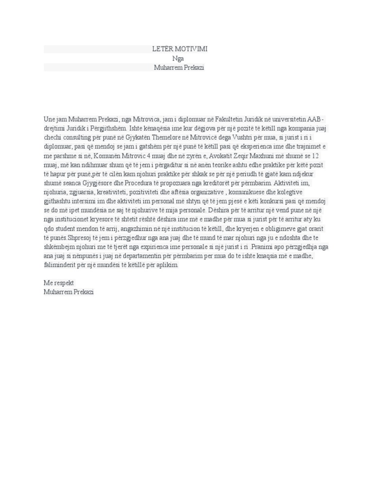 Leter Motivuese | PDF