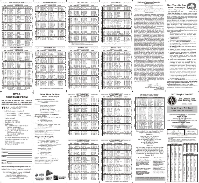 Catholic Bible Reading Guide PDF | PDF