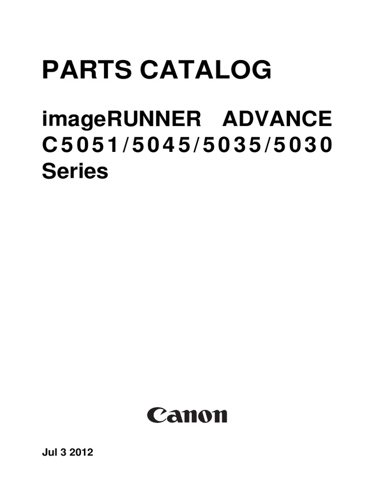 Canon ImageRunner C5015-5045-5035-5030 Series Part Catalog | PDF ...