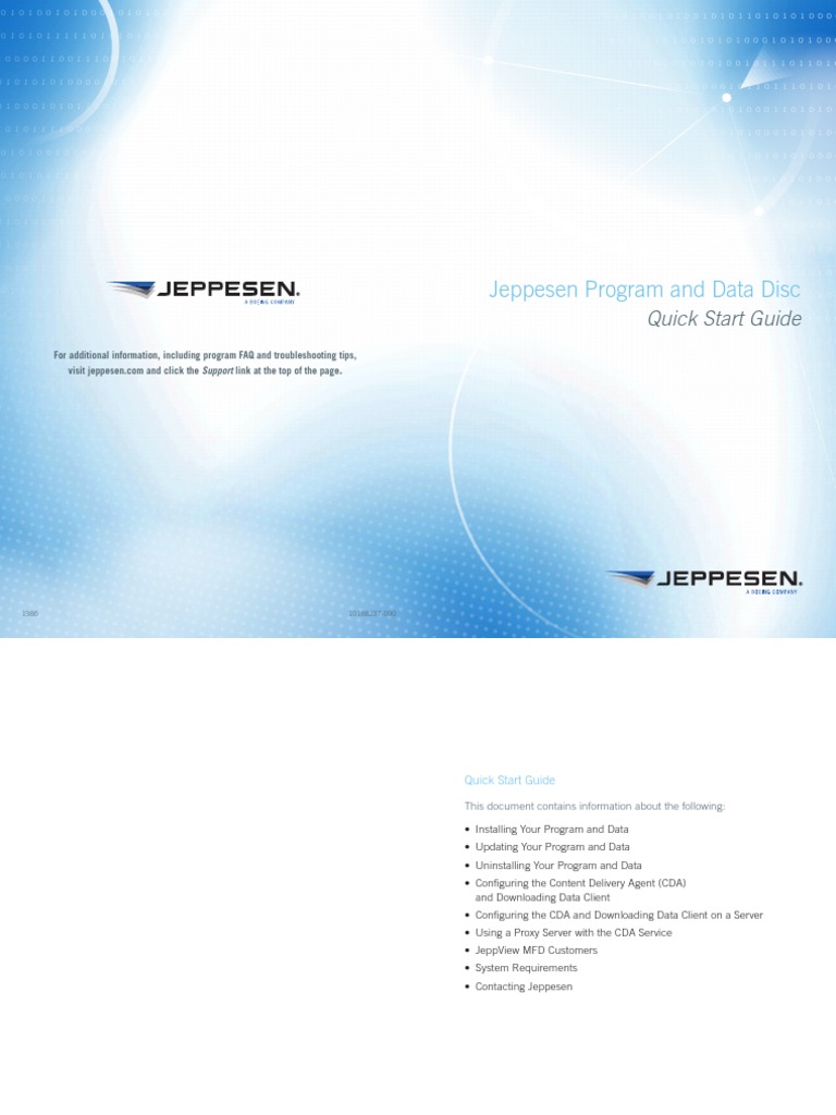 Jeppesen Program and Data Disc: Quick Start Guide | PDF | 64 Bit Computing | Microsoft Windows