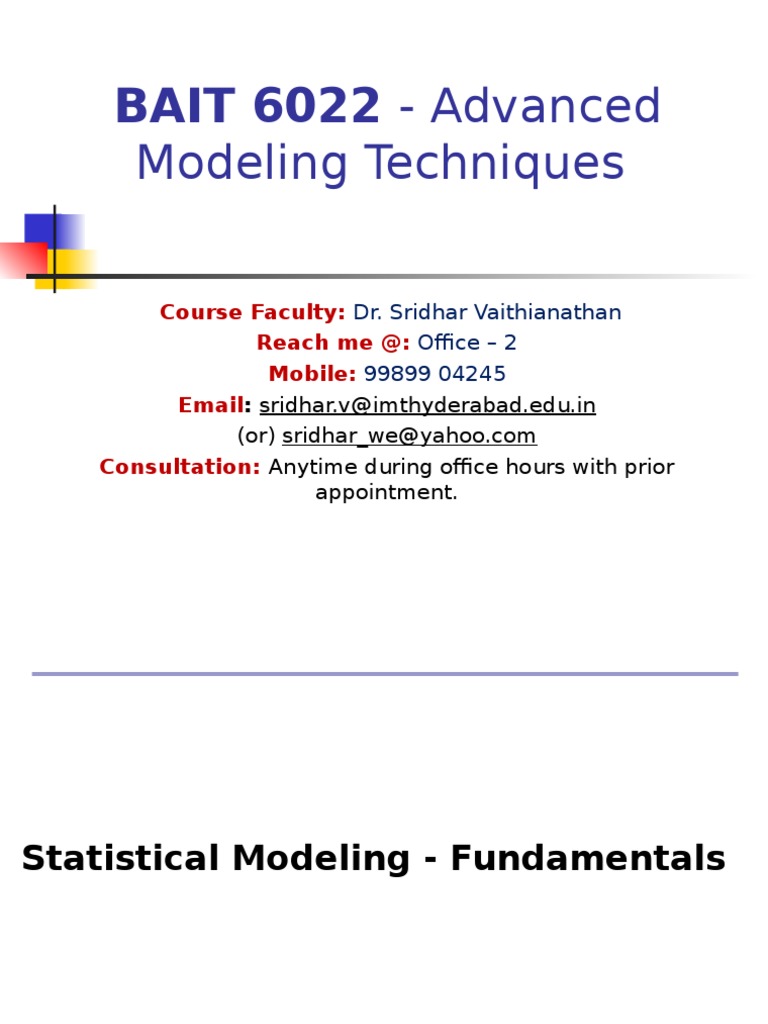 Advanced Statistical Modeling in R | PDF | Errors And Residuals ...