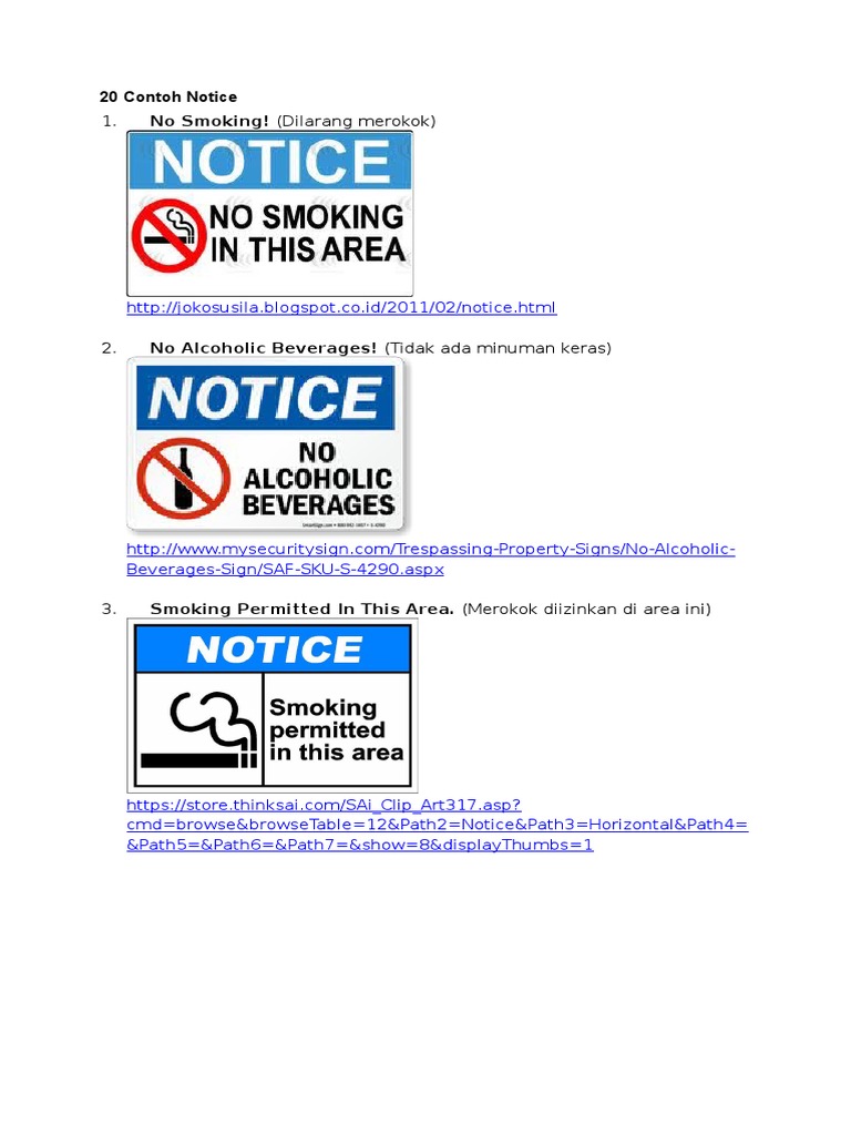 20 Contoh Notice | PDF