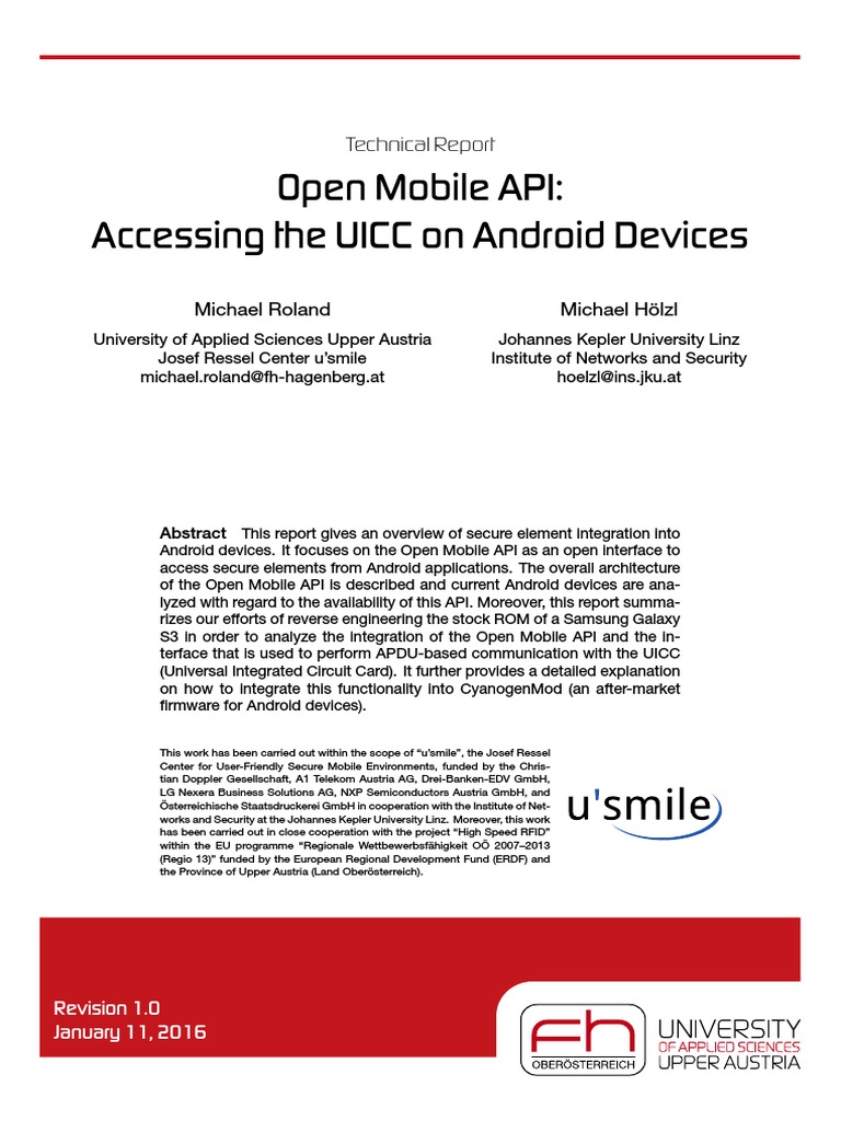 Accessing The UICC On Android Devices | PDF | Near Field Communication ...
