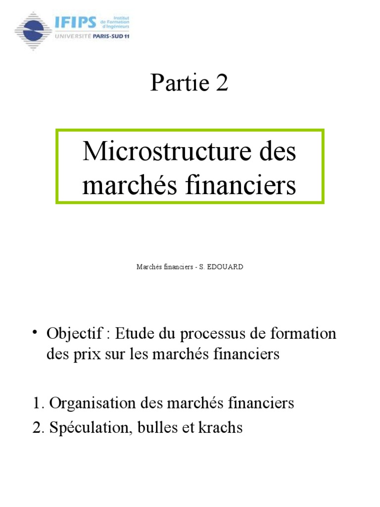 Chap4 Organisation IFIPS | PDF | Marchés financiers | Bourse des valeurs