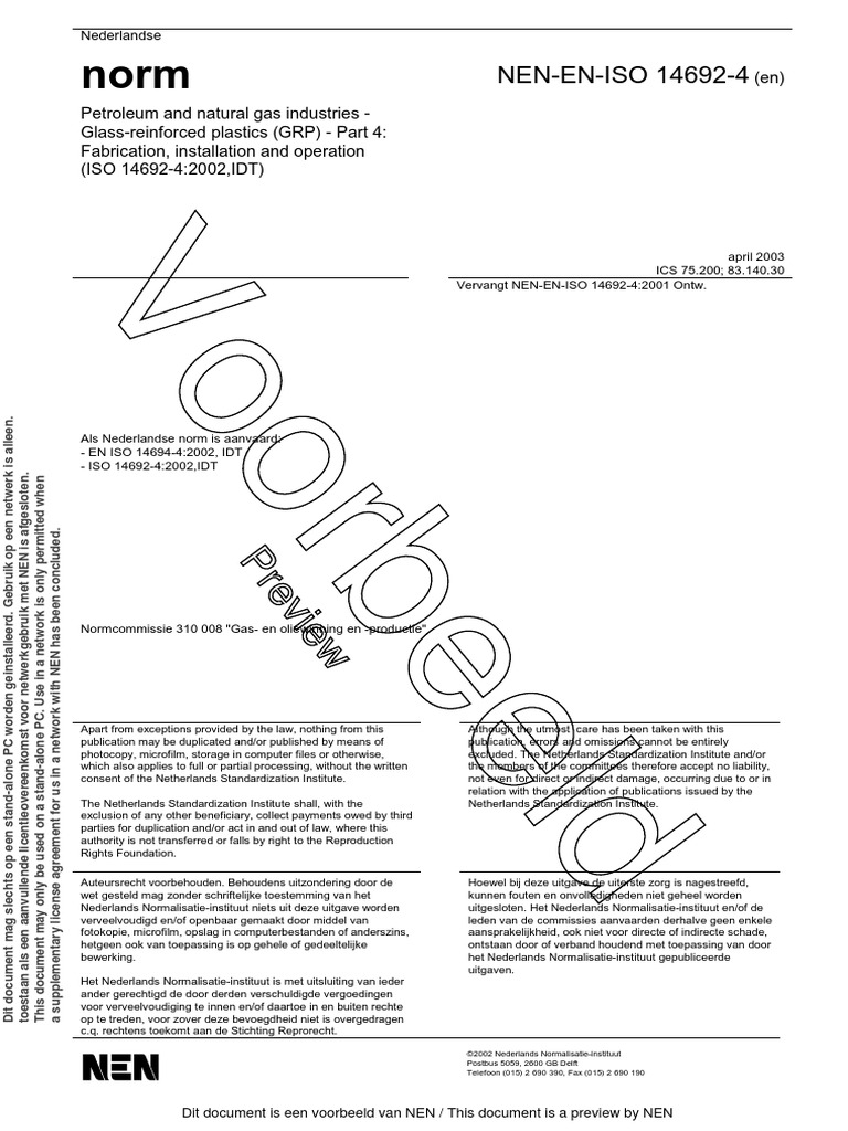 Preview ISO 14692 Deel 4 - 2003 PDF | PDF