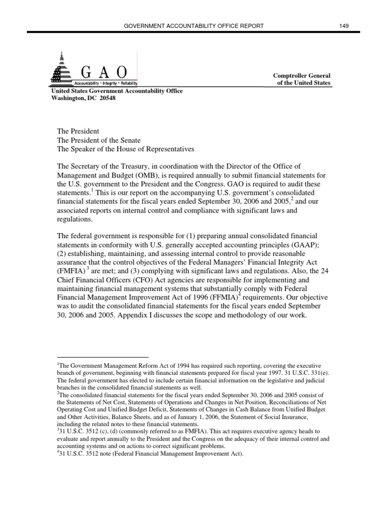 Comptroller General of The United States: Government Accountability ...