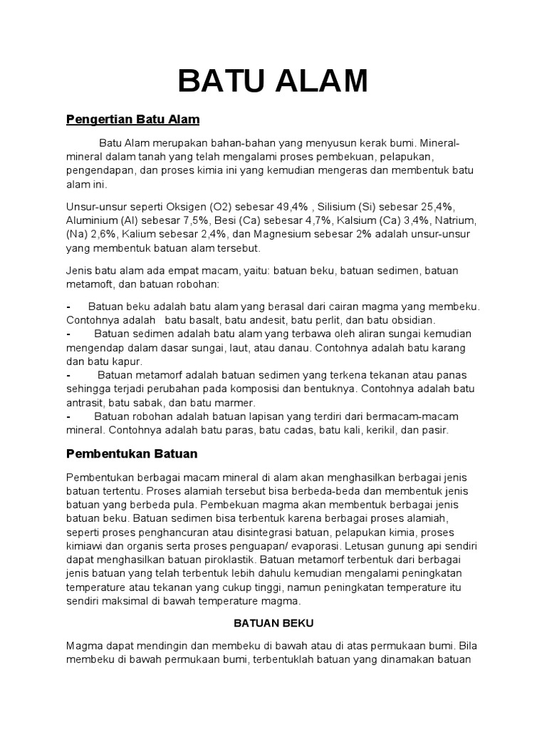 Batu Alam | PDF