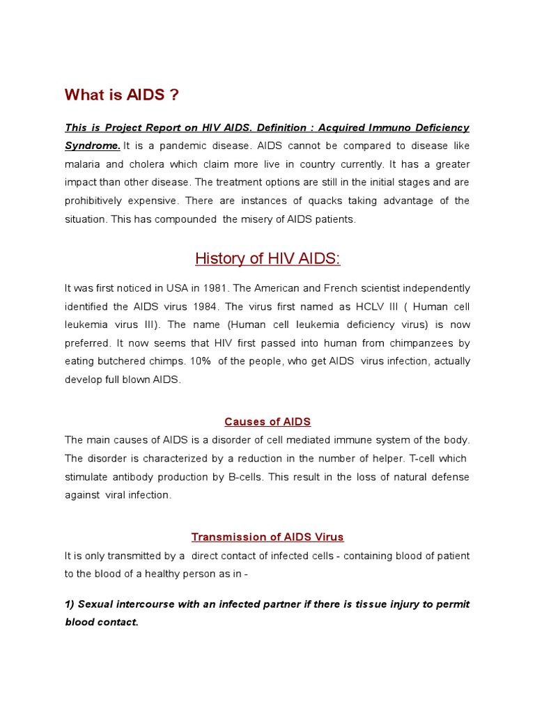 AIDS Overview and Prevention Strategies | PDF | Hiv/Aids | Virus