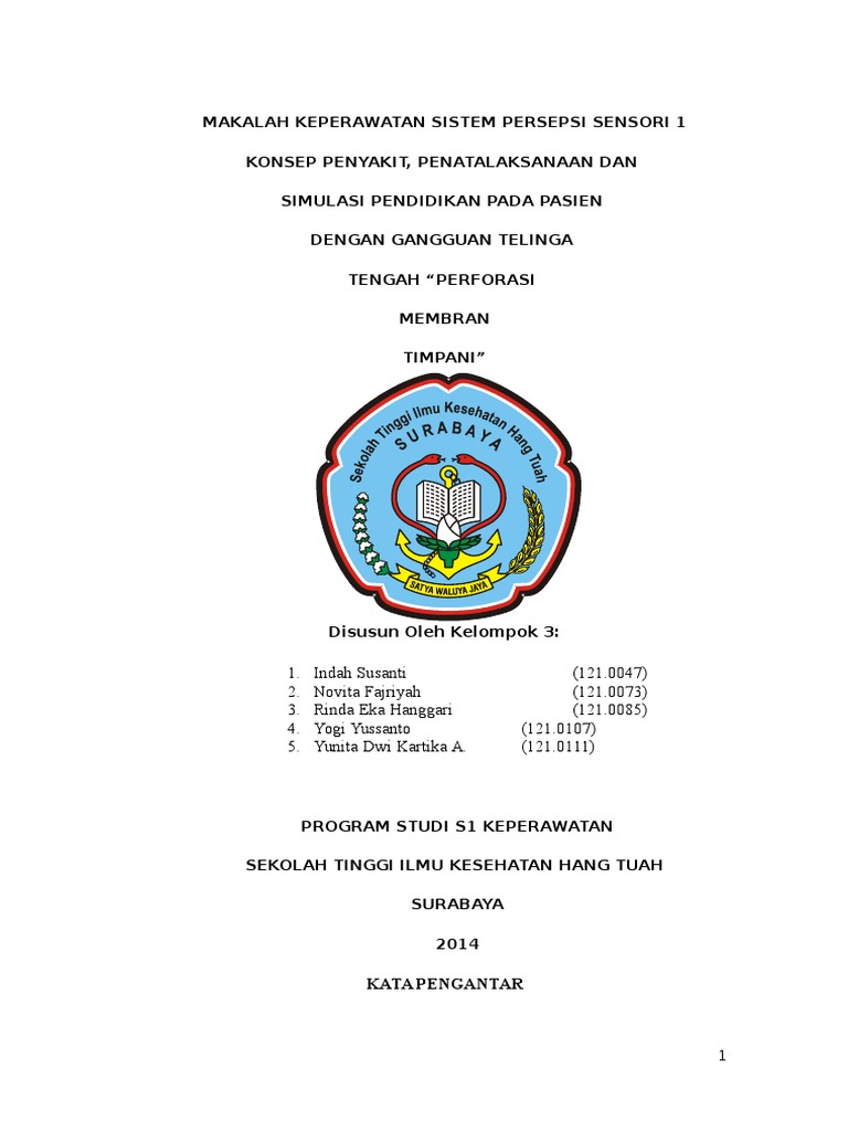 Penatalaksanaan Perforasi Membran Timpani | PDF | Kesehatan Holistik