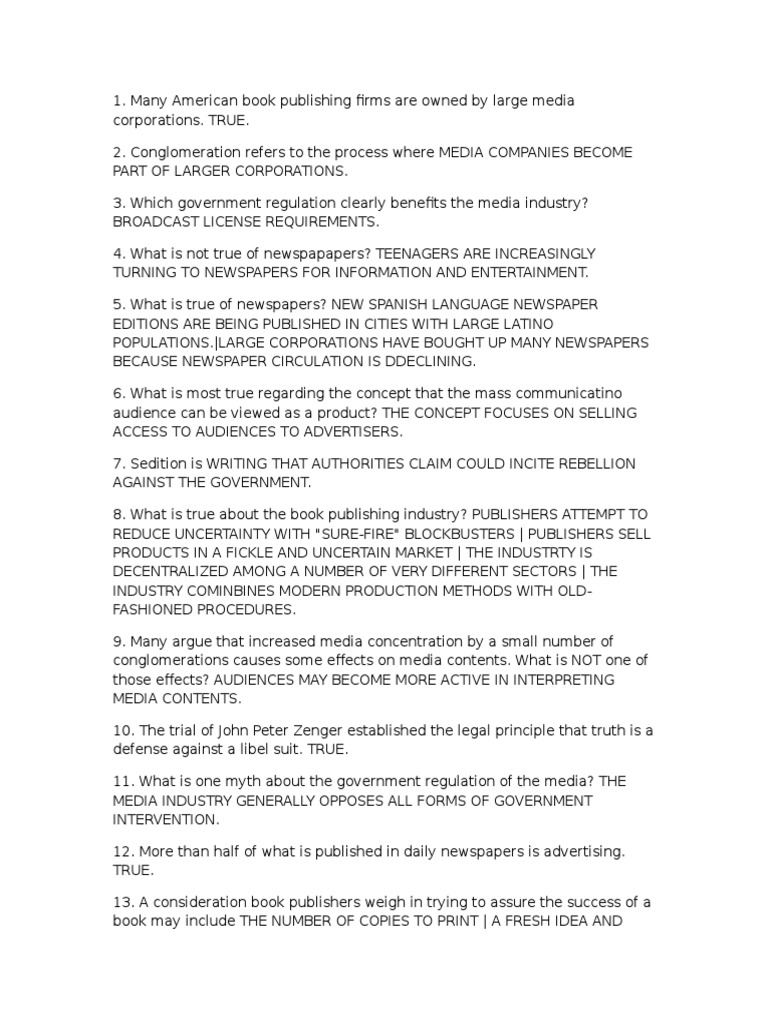 Media Ownership and Influence | PDF | News | Mass Media