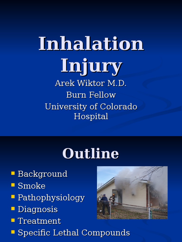 Inhalation Injury: Diagnosis and Treatment | PDF | Smoke | Cyanide