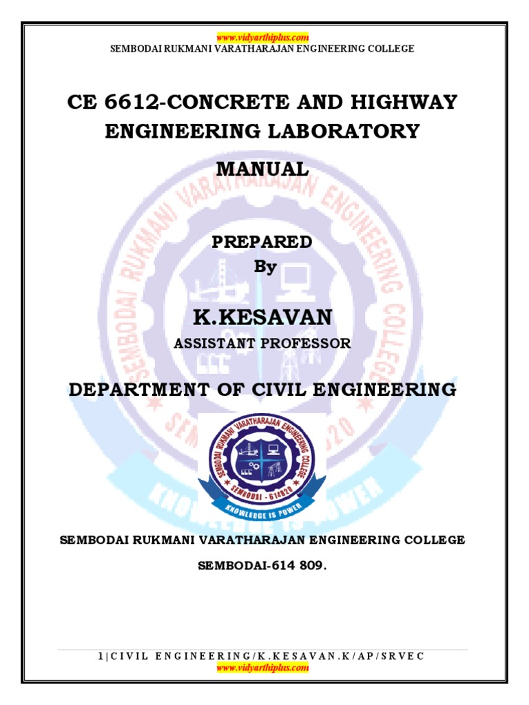 Ce 2307-Lab Manual - 123 PDF | PDF | Bending | Concrete