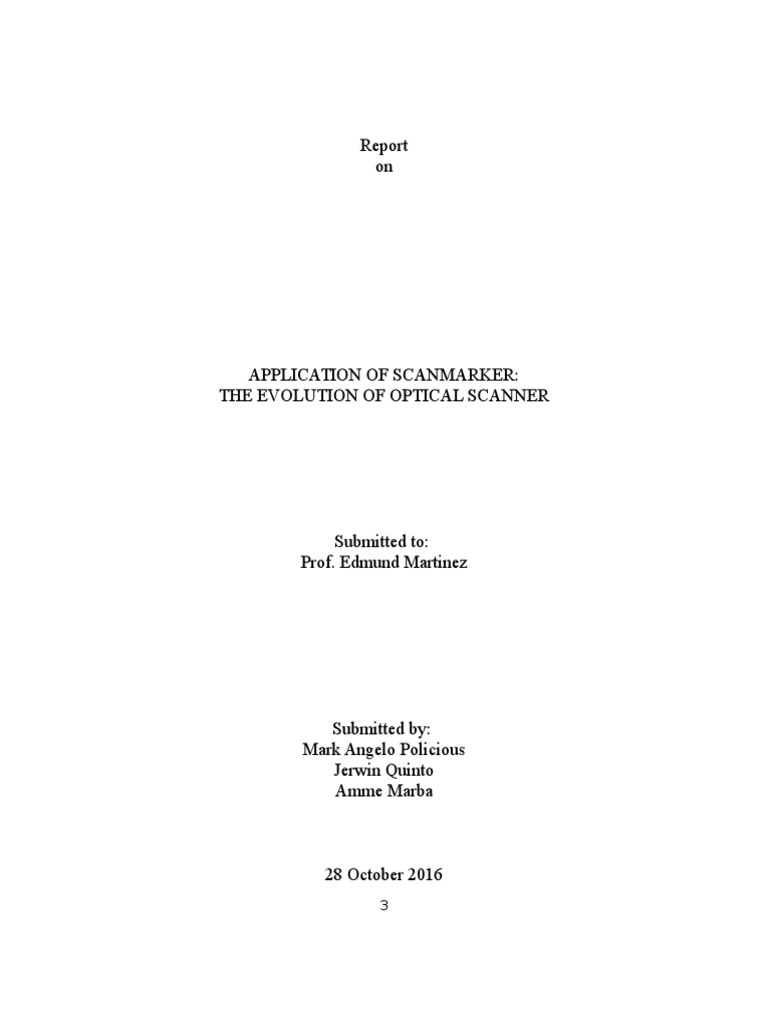 Application of Scanmarker The Evolutionn of Optical Scanner | PDF ...