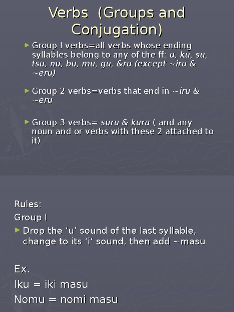 Verbs Groups and Conjugation Slide Show Fl011 1 .PPT Filename UTF-8 ...