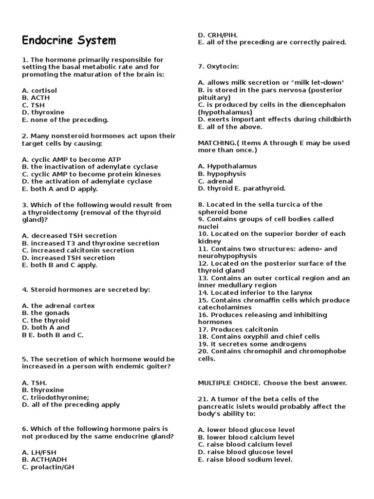 Endocrine System | PDF | Endocrine System | Hormone