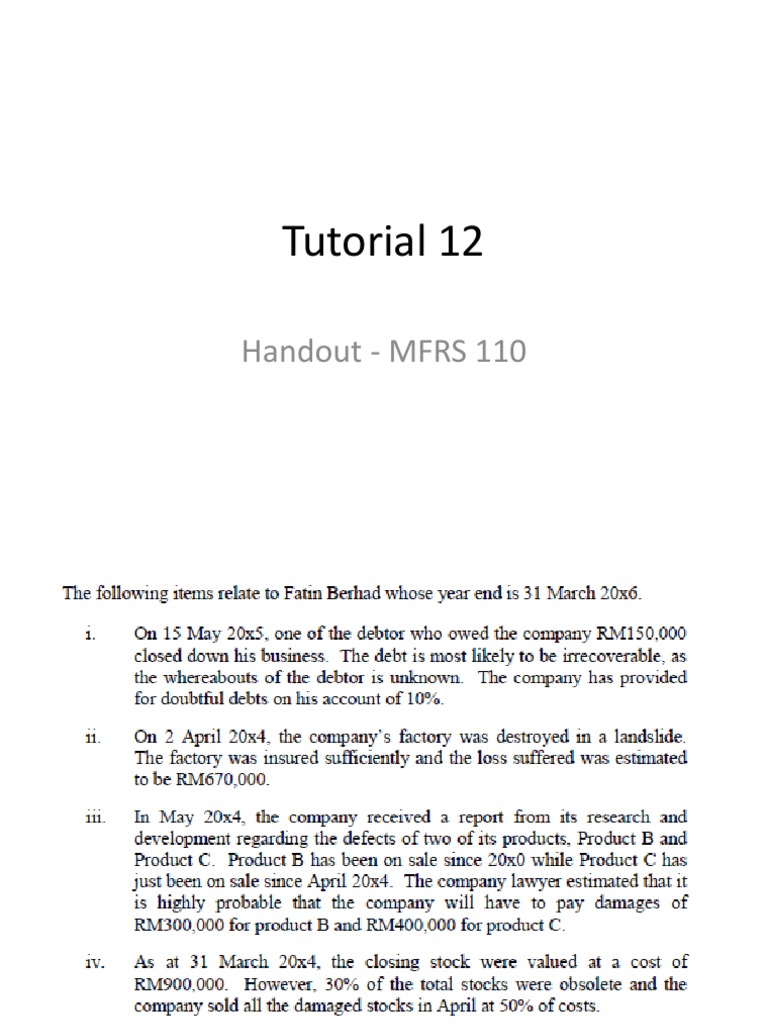 Tutorial 12 Handout | PDF