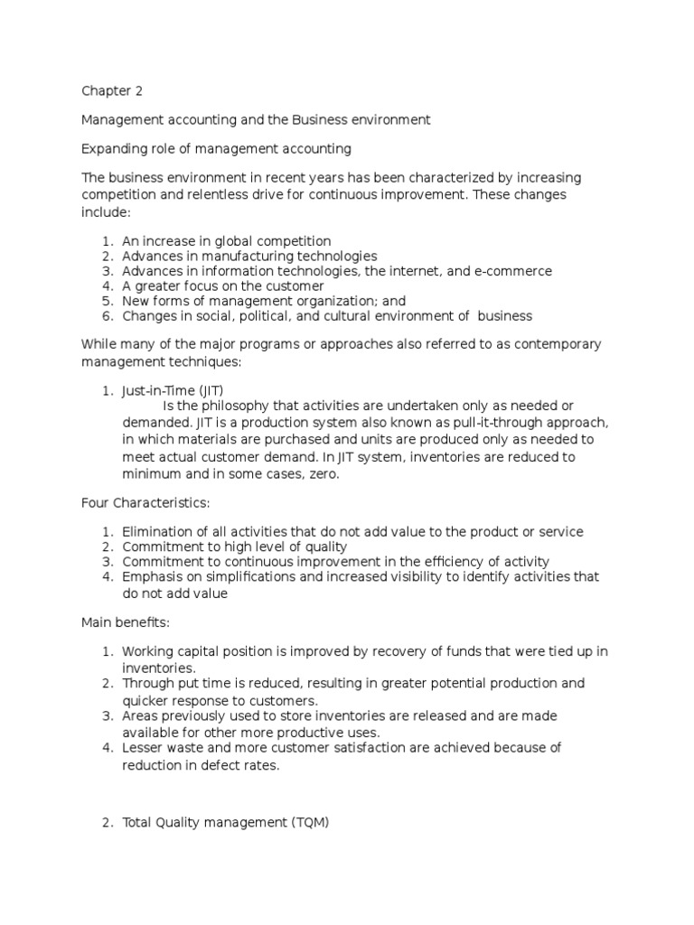Chapter 2 ManAC | Download Free PDF | Management Accounting | Business ...
