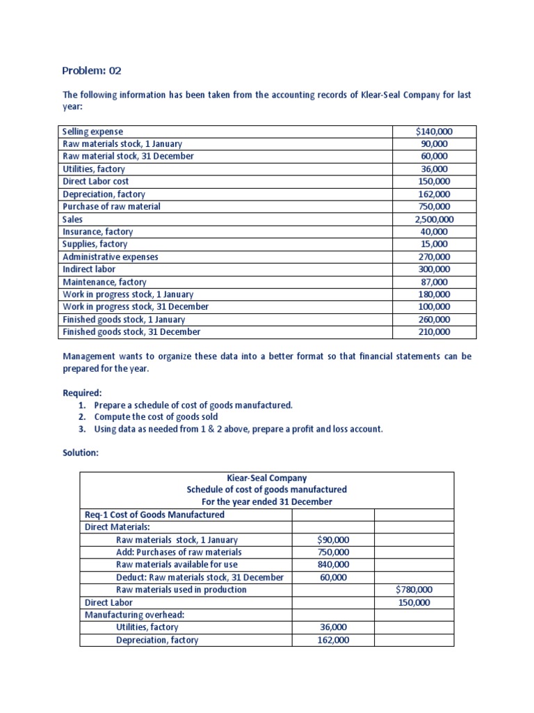 Lecture 5.2-General Cost Classifications (Problem 2) | PDF | Cost Of Goods Sold | Expense