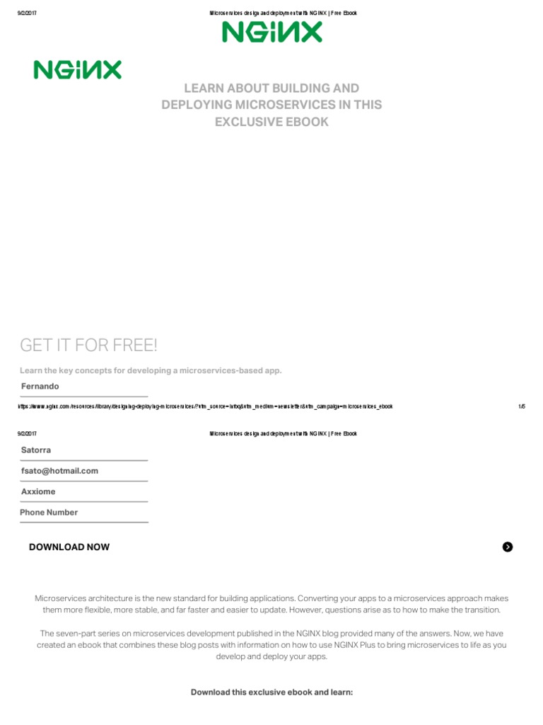 Microservices Design and Deployment With NGINX - Free Ebook | PDF | Platform As A Service ...