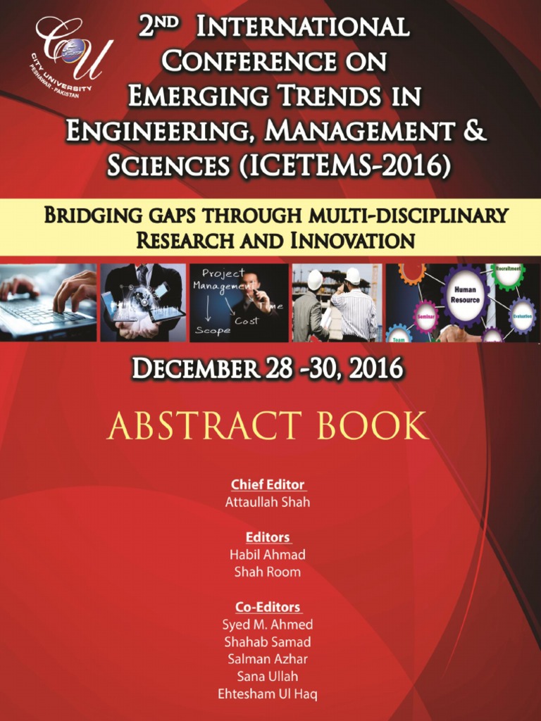 ICETEMS-2016, Conf. Abstract Book, CUSIT PDF | PDF | Internet Of Things | Logistics