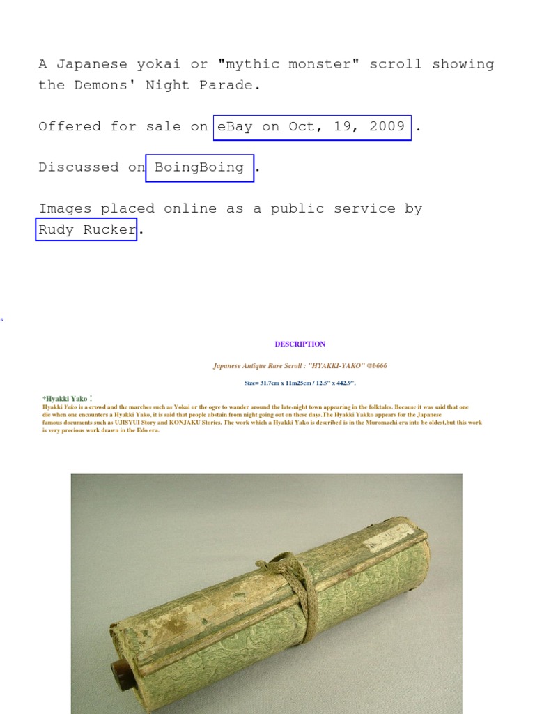 Japanese Monster Scroll | PDF | Young Adult