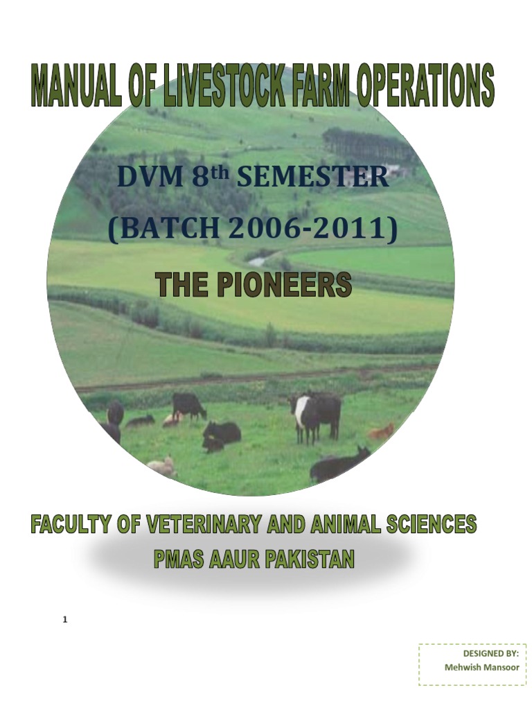 Manual of Livestock Farm Operations DVM Pioneer | PDF | Livestock | Calf