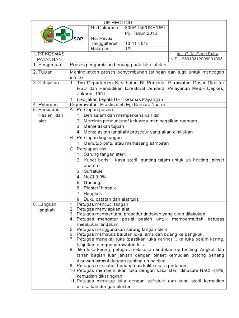 Sop Up Hecting | PDF