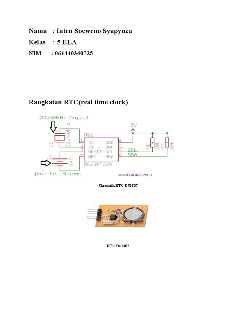 Rangkaian RTC untuk Kontrol Lampu | PDF