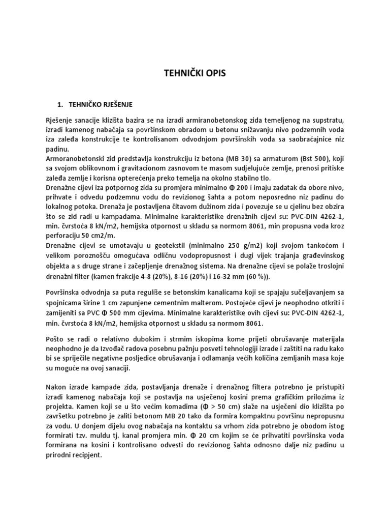 Tehnicki Opis PRIMER PDF | PDF