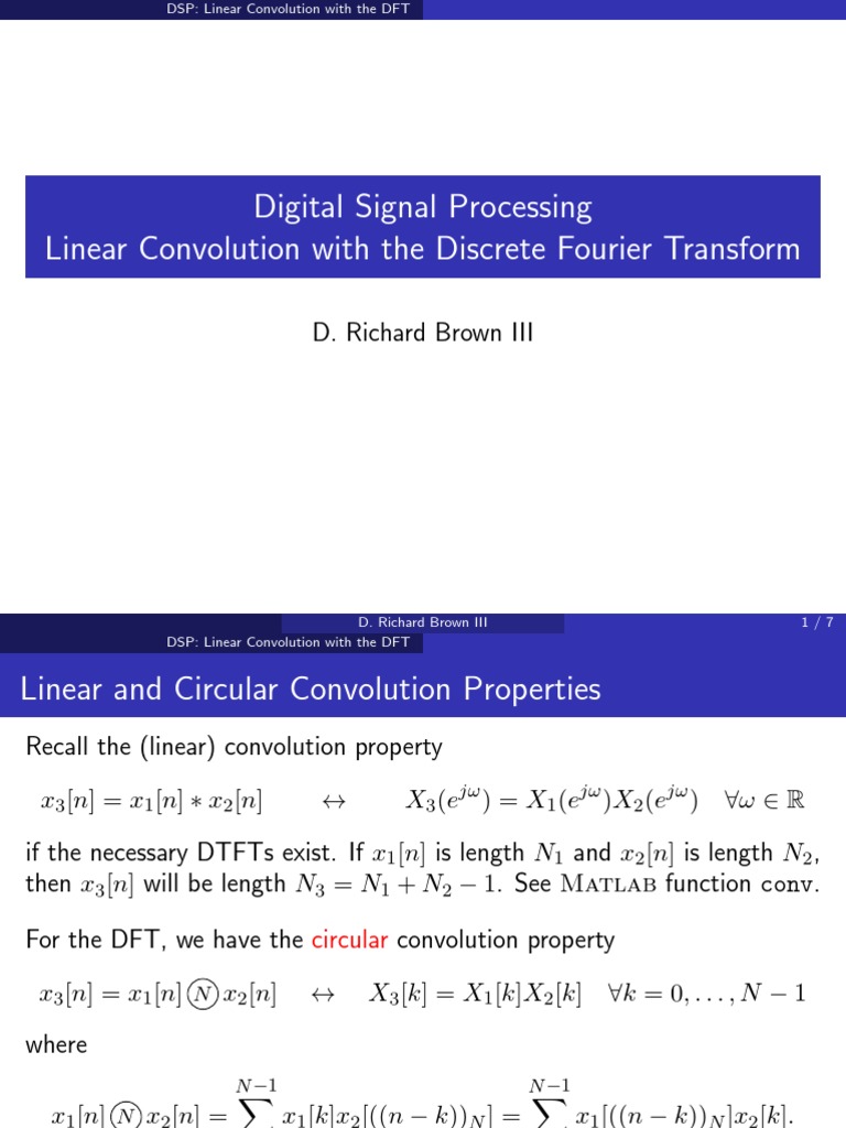 12-1linear Convolution With DFT | PDF