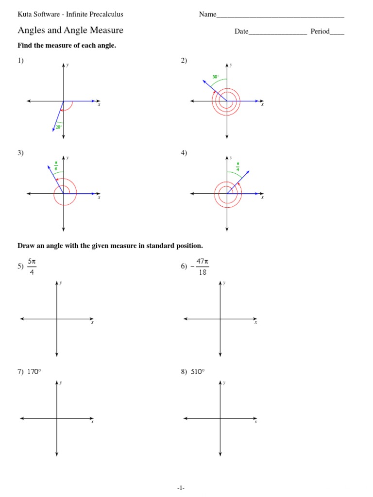 04 - Angles and Angle Measure | PDF | Angle | Rotation