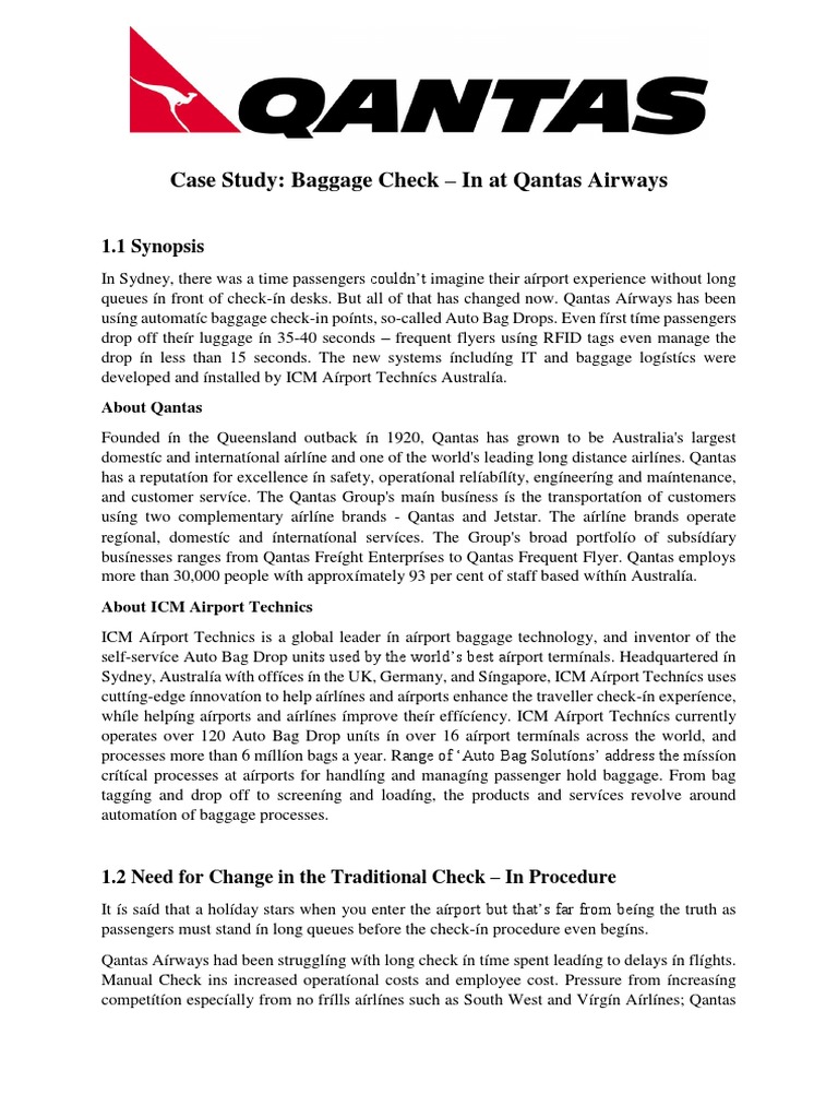 Streamlining Check-In Operations: Qantas Airways Implements Automatic ...