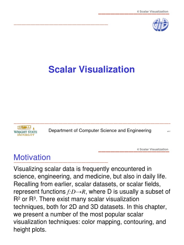 Scalar Visualization | PDF | Contour Line | Computer Graphics